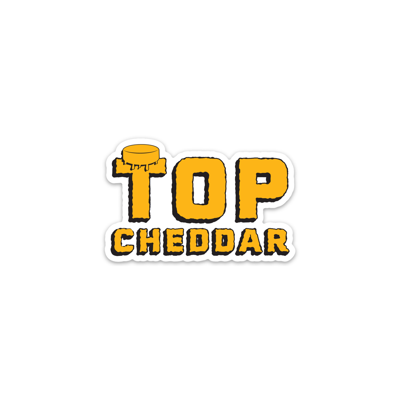 Top Cheddar Hockey Sticker – Iron+Steel